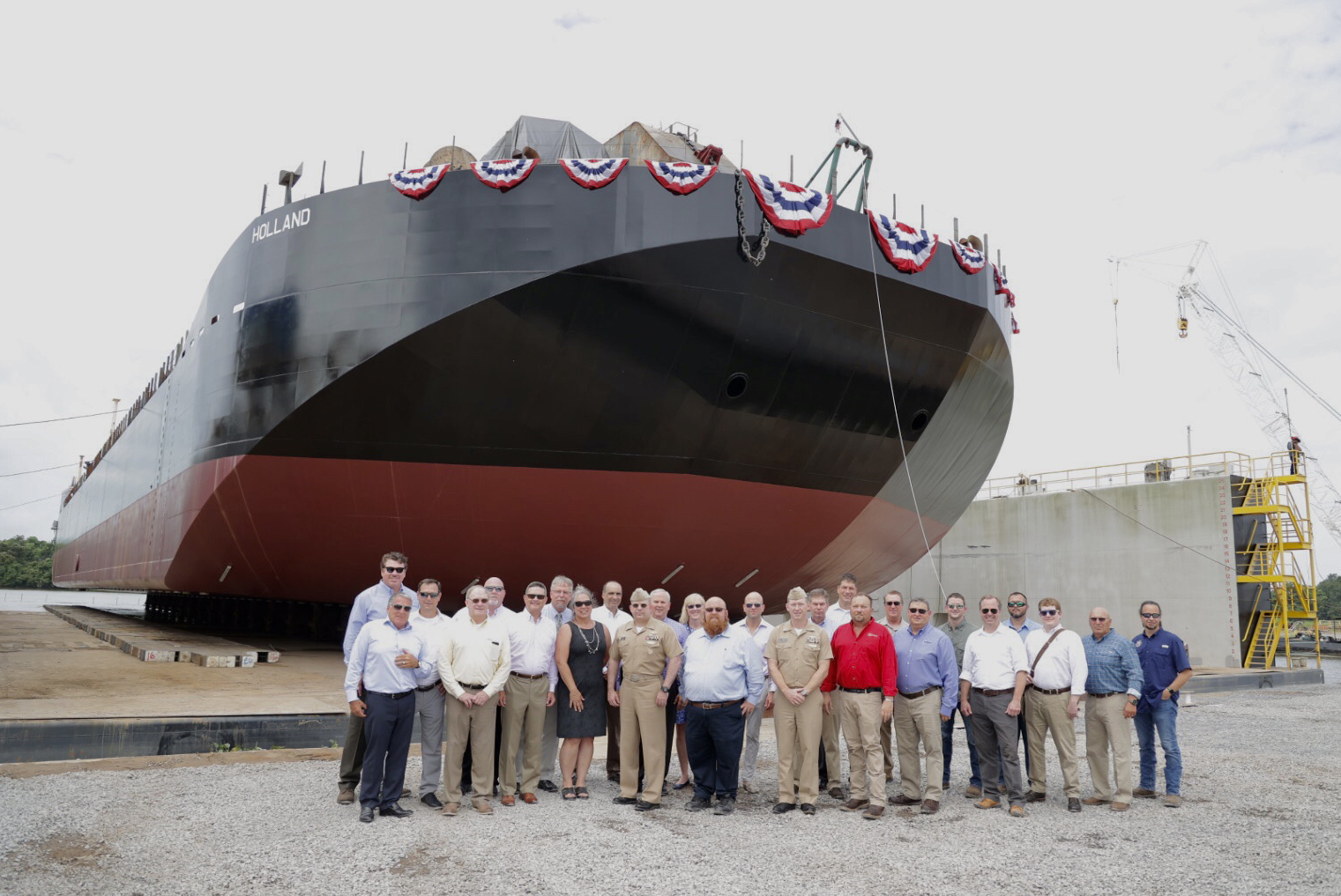 Bollinger christens ocean transport barge for Electric Boat ...