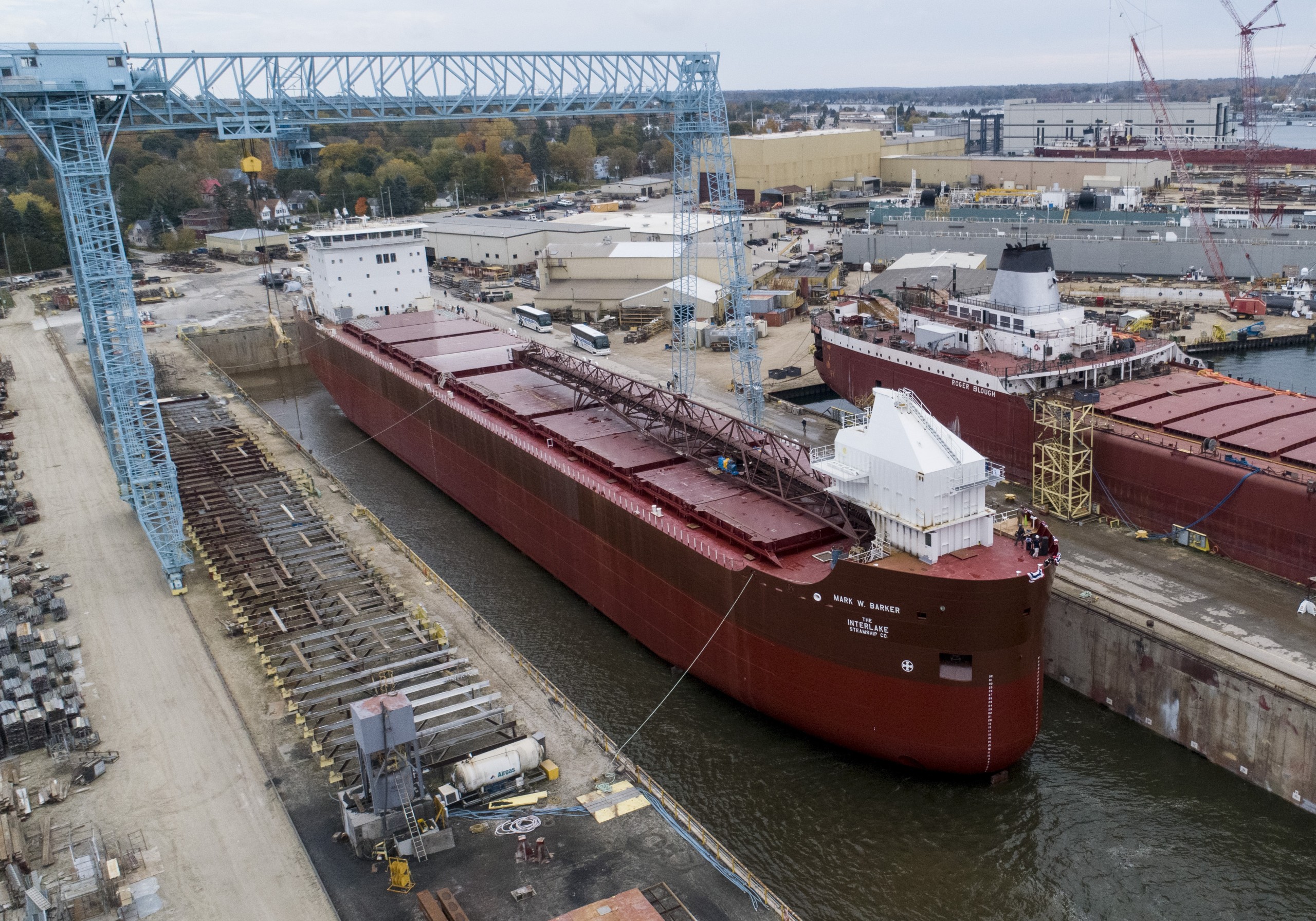 Bay Shipbuilding launches first US-flagged Great Lakes bulker in nearly ...