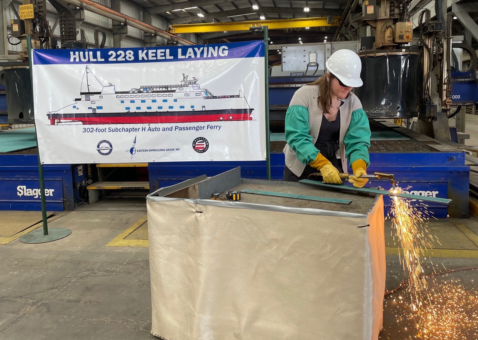 Eastern Shipbuilding lays keel for Long Island Sound ferry ...