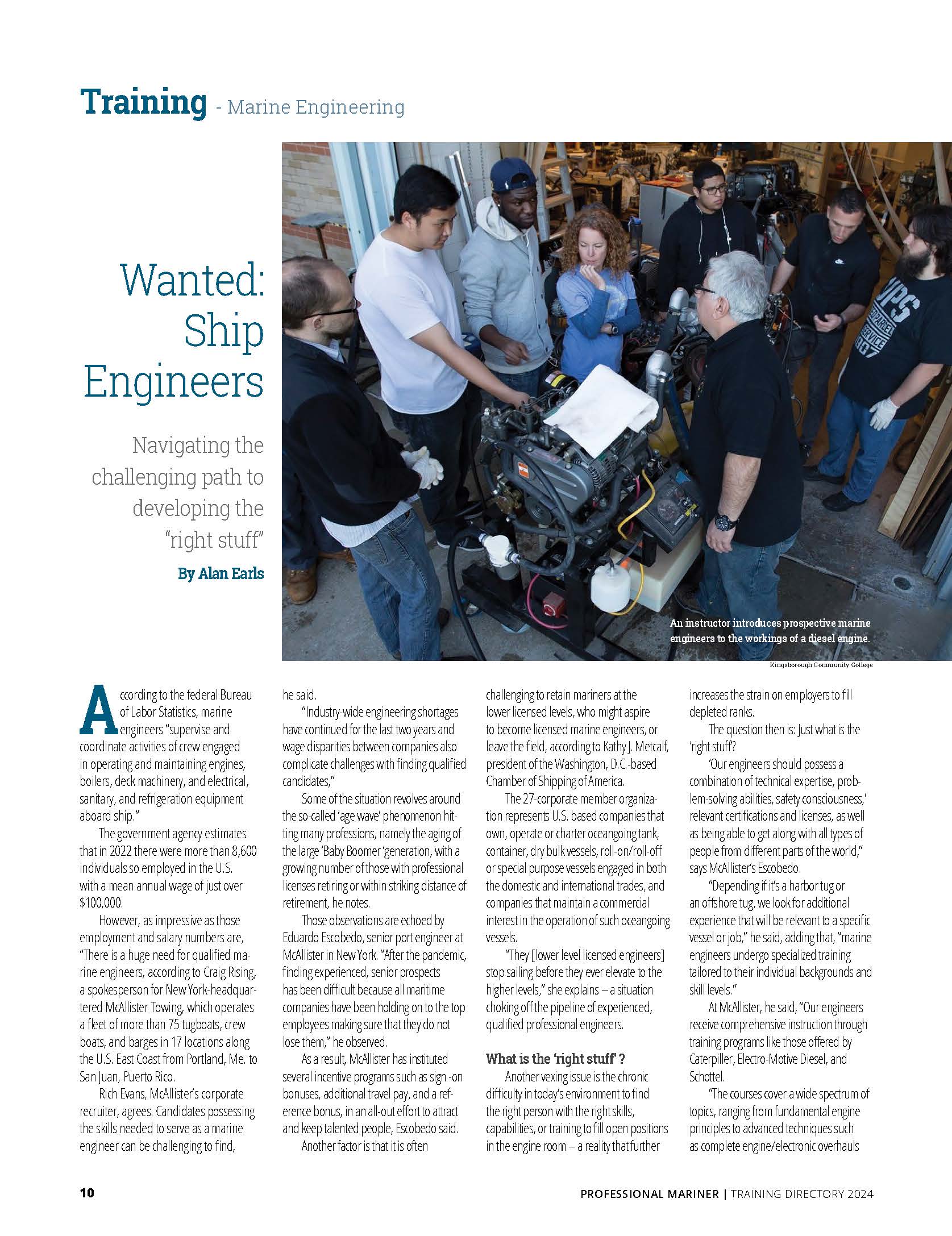 Training Directory – Professional Mariner